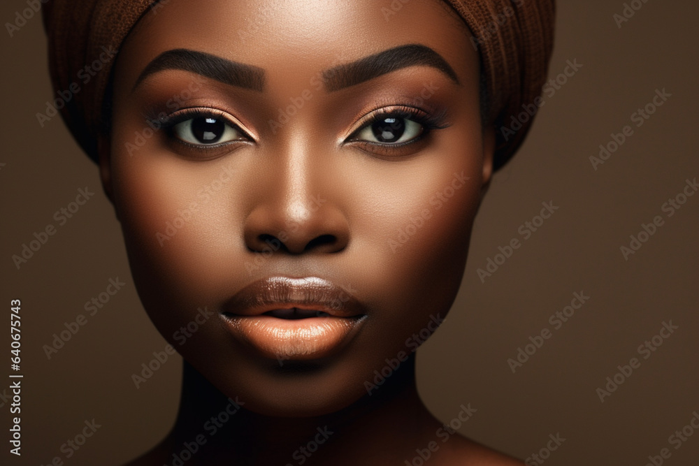 Black fashion model portrait Stock Photo | Adobe Stock