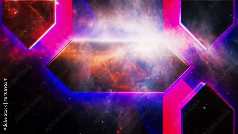 Five Seconds Countdown Timer With Orion Nebula Space Galaxy Abstract