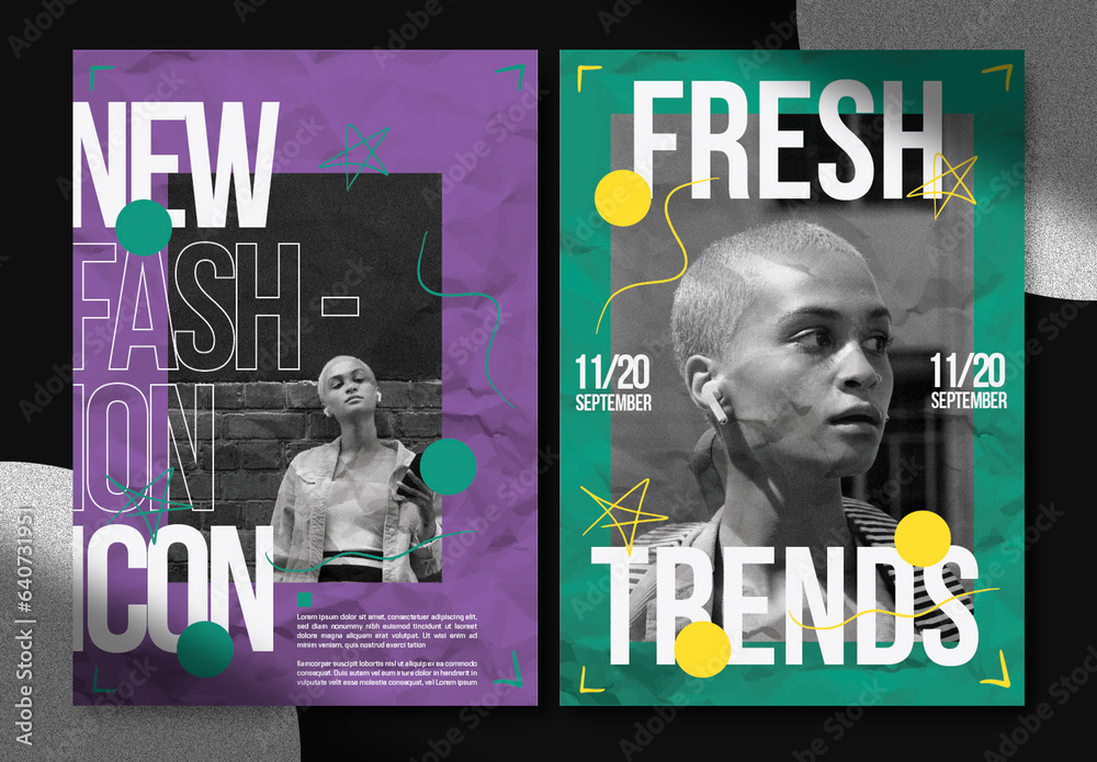 Trendy Fashion Poster Stock Template | Adobe Stock