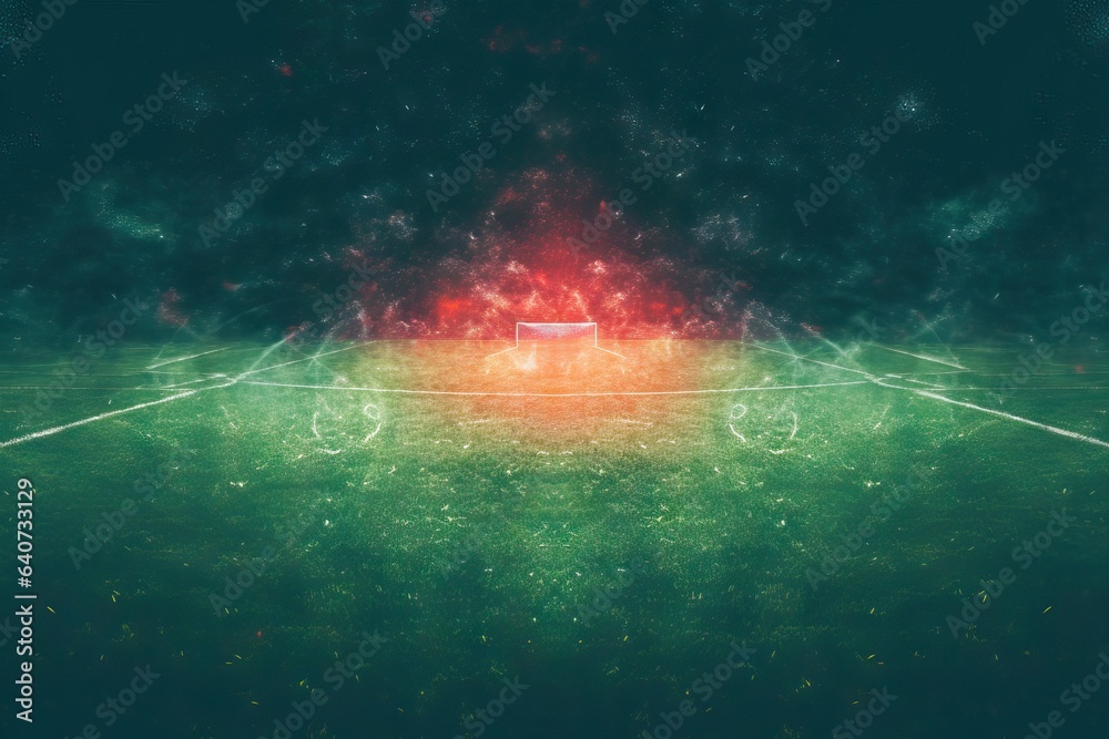 ball empty match grandstand glow background championship field neon ...