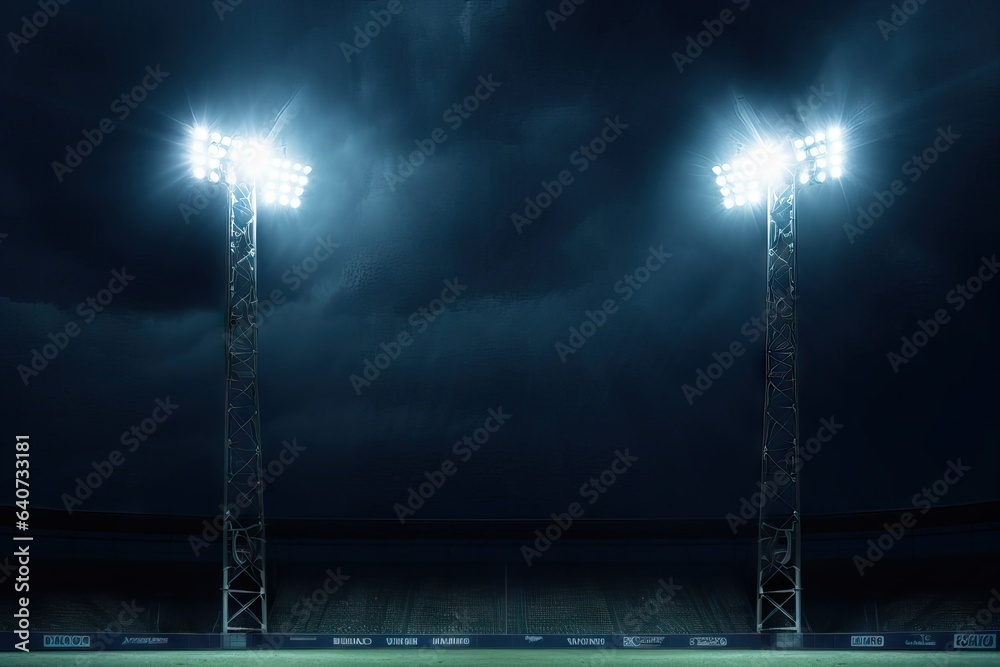 football projector night sky illumination baseball rugby spotlight sky ...