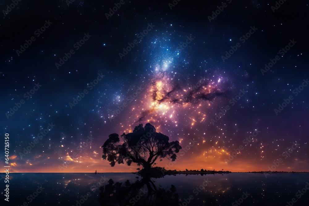 universe white stars selection long filled balance noise sky panorama ...