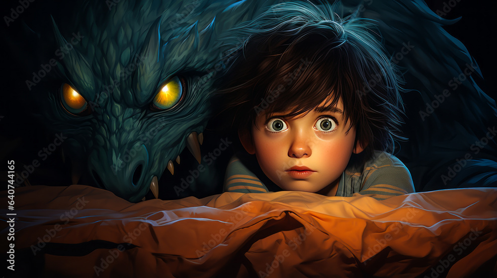 Thrilling depiction of a child's fears with an unseen monster lurking ...