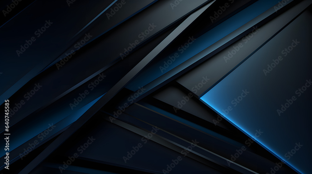 Black blue abstract modern background Dark. Geometric shape. 3d effect ...
