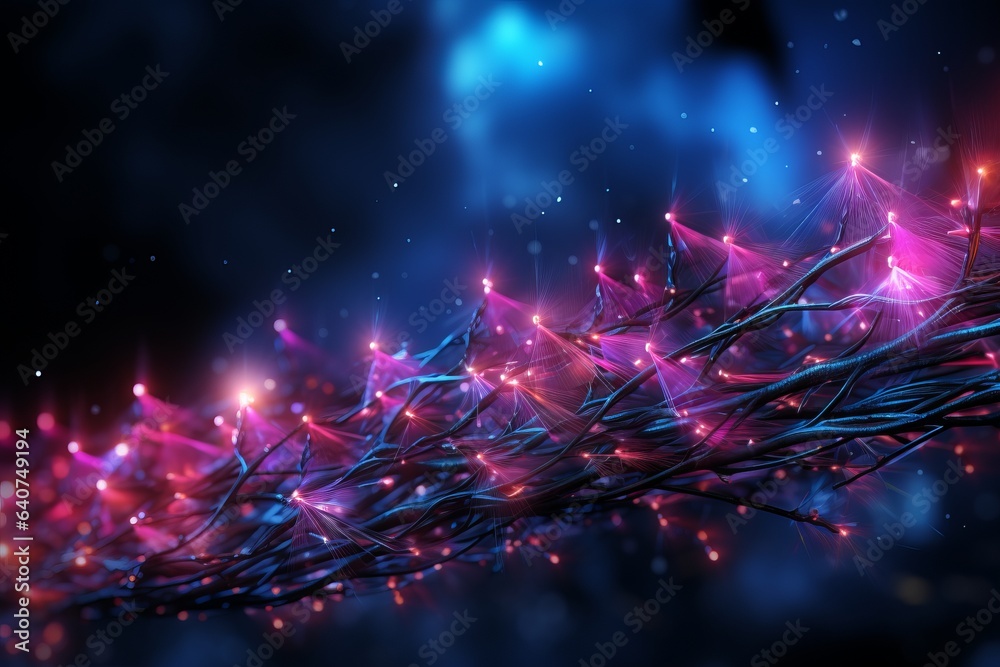 Abstract futuristic, Network connection fiber optic, Transmission line ...