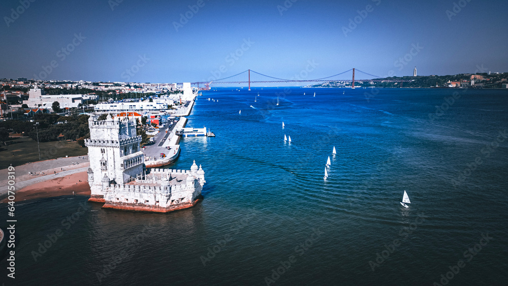 Paisagem Portugal Torre de Belém Fortaleza Portuguesa Rio Tejo Ponto ...
