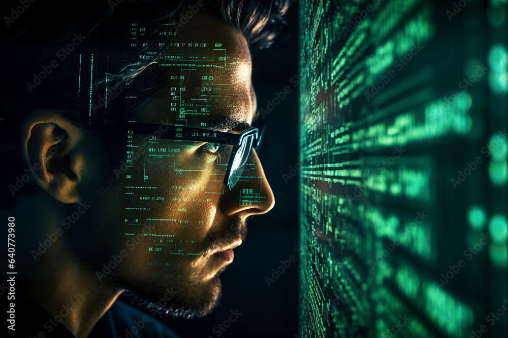 Generative ai collage picture image of professional it specialist ...