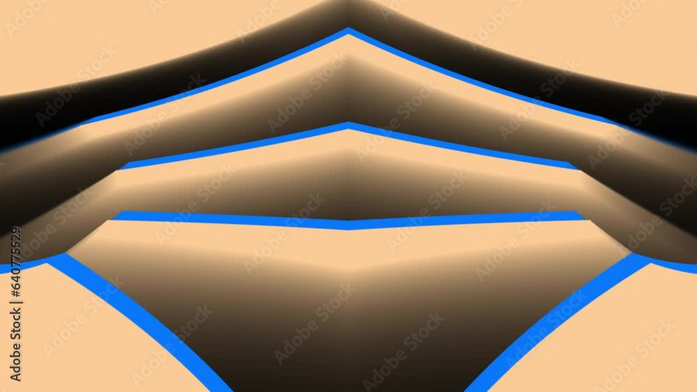 modern warping and bending animation with cream color with blue lines ...