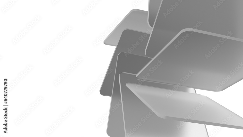 Transparent 3D shape abstract black and white square array without ...