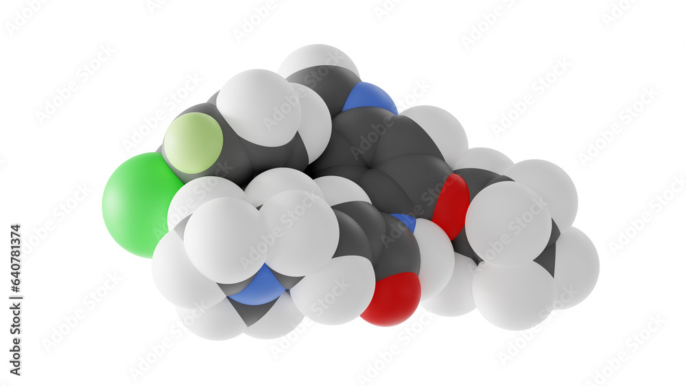 afatinib molecule, antineoplastic agents molecular structure, isolated ...