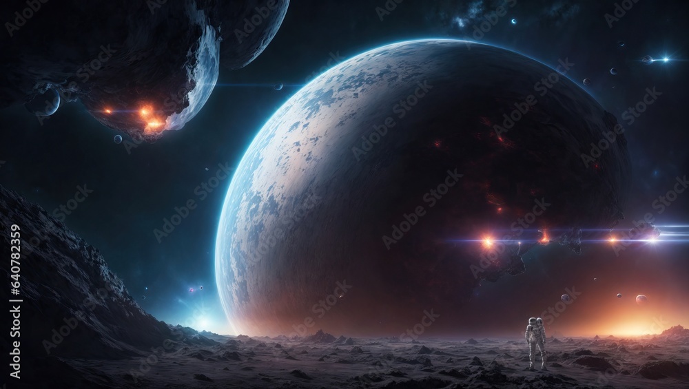 Deep space art. Nebulas, planets, galaxies and stars in beautiful ...