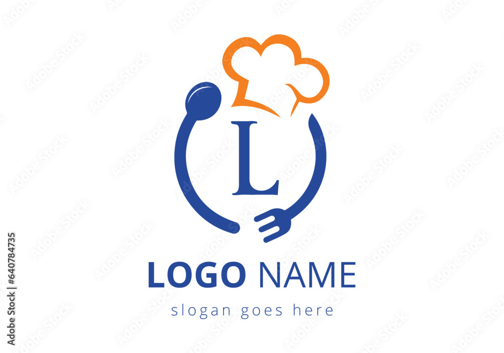 Restaurant Logo on Letter L Concept. Modern vector logo for cafe ...