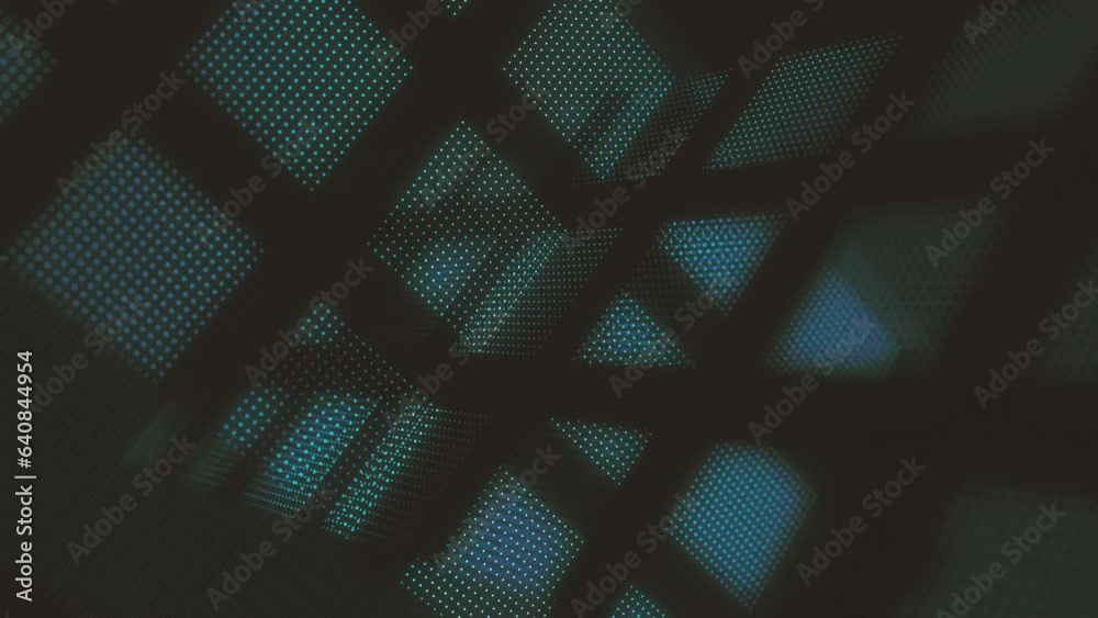Minimal Digital Grid 3d Rotating/ 4k animation of an abstract digital ...