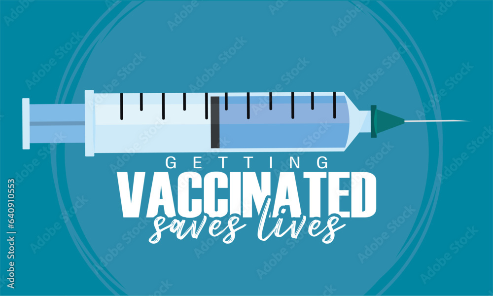 Isolated syringe vaccines save lives poster Vector Stock Vector | Adobe ...
