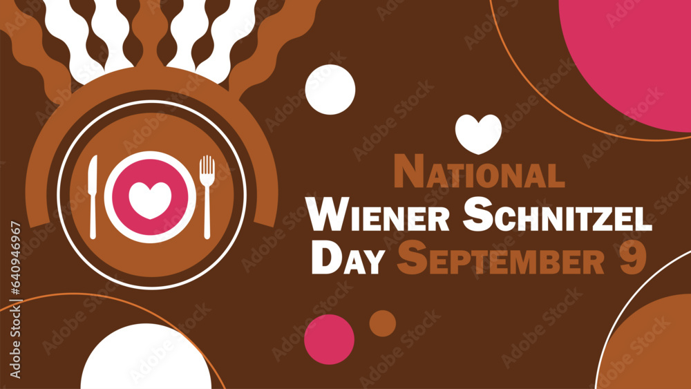 National Wiener Schnitzel Day vector banner design. Happy National ...