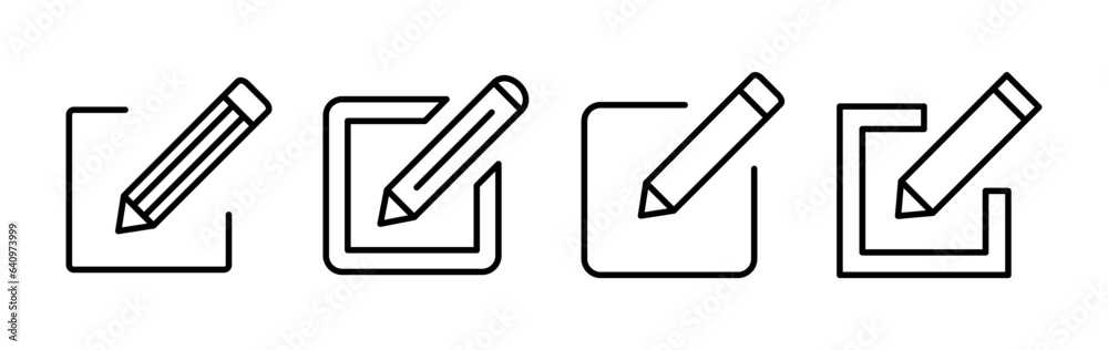 Edit icon vector. edit document sign and symbol. pencil Stock Vector ...