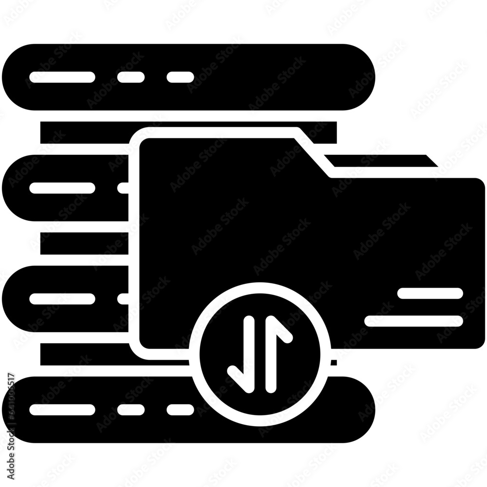 Big Data Icon. Database Server Analysis Symbol Stock Illustration ...