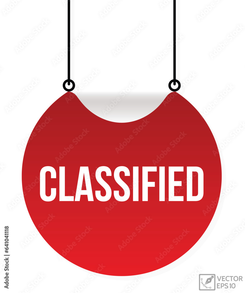 Classified banner design, Isolated on white background. Stock Vector ...