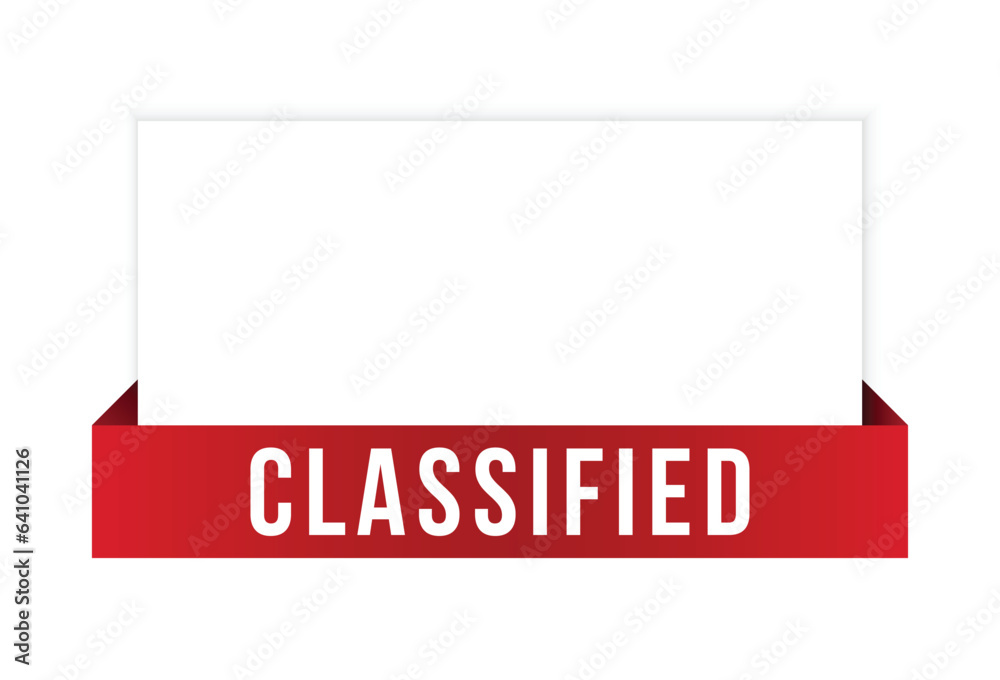 Classified banner design, Isolated on white background. Stock Vector ...
