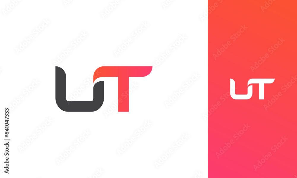 monogram letter UT logo design . Letter UT initials logo . Letter UT ...