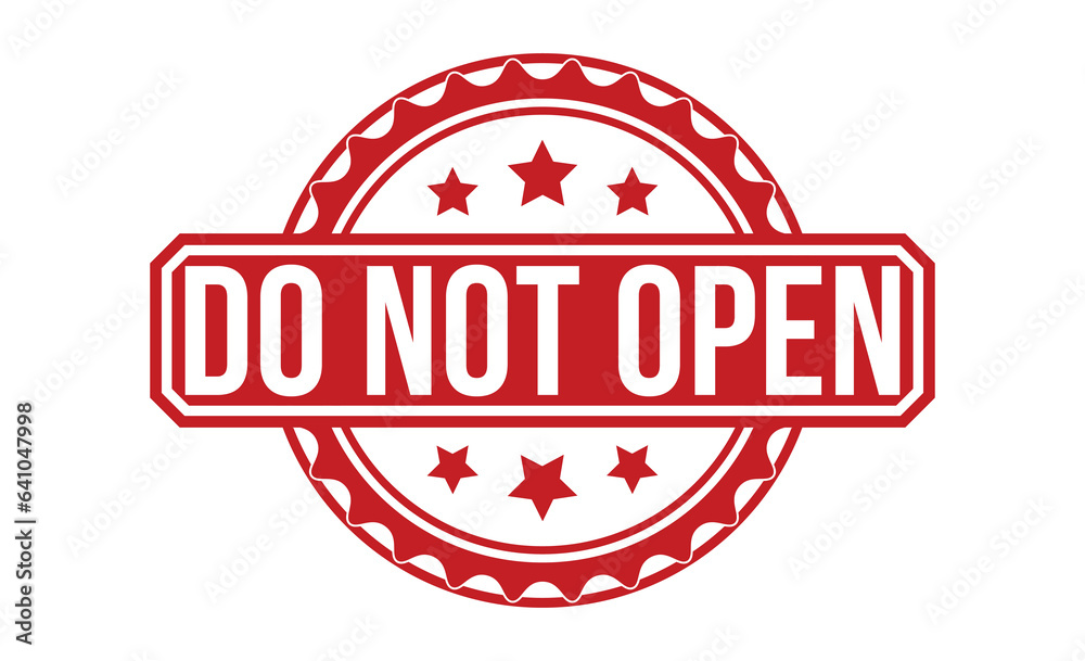 Do Not Open stamp red rubber stamp on white background. Do Not Open ...