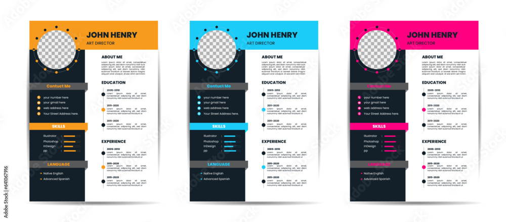 Resume Design, A4 Resume Design, Modern Resume Template, Clean Modern ...