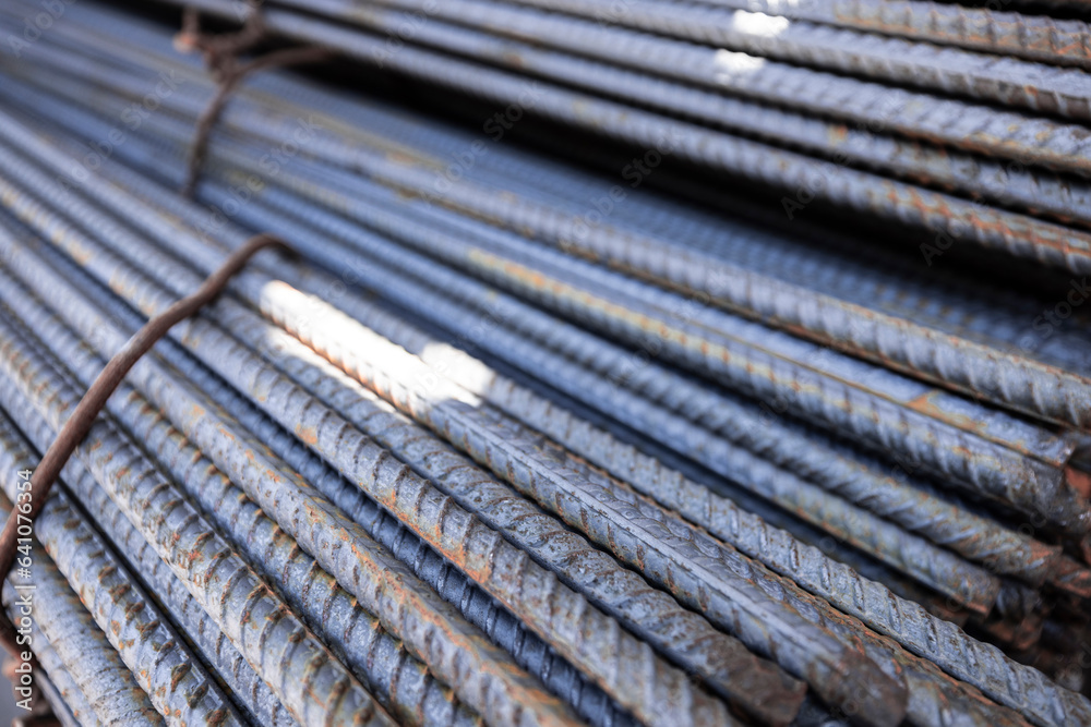 Poster Housing Construction. Steel Reinforcement Bars rebar – Wall Art ...