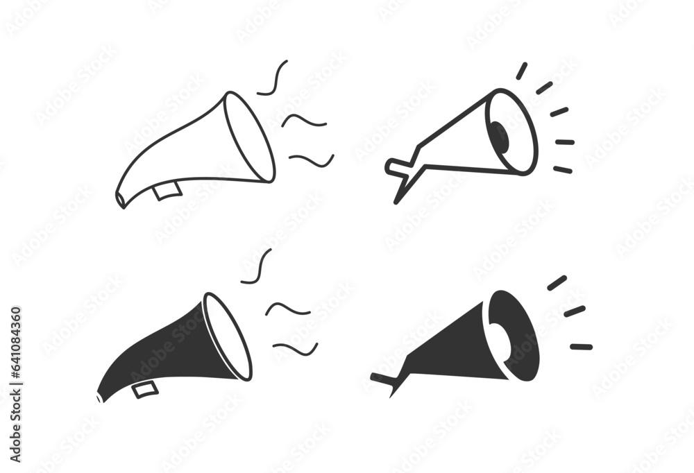 Speak, shout, loud, announce, announcement sign, symbol vector ...