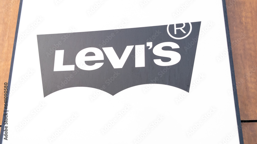 Levi's us clothing store brand text and shop logo sign chain Levis ...