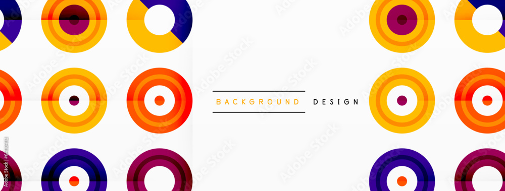 Abstract background with circle symmetric grid composition. Circle ...