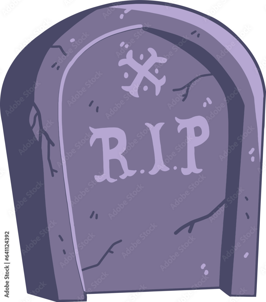 Rest in peace gravestone vector illustration, halloween decoration svg ...