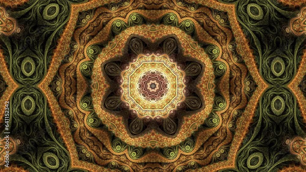3D 4k kaleidoscope sacred geometry geometric patterns for live concert ...