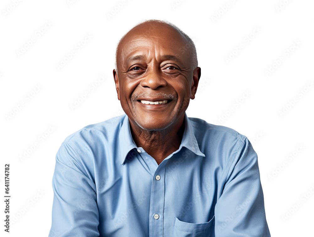 Content Black Elderly Man Stock Photo | Adobe Stock