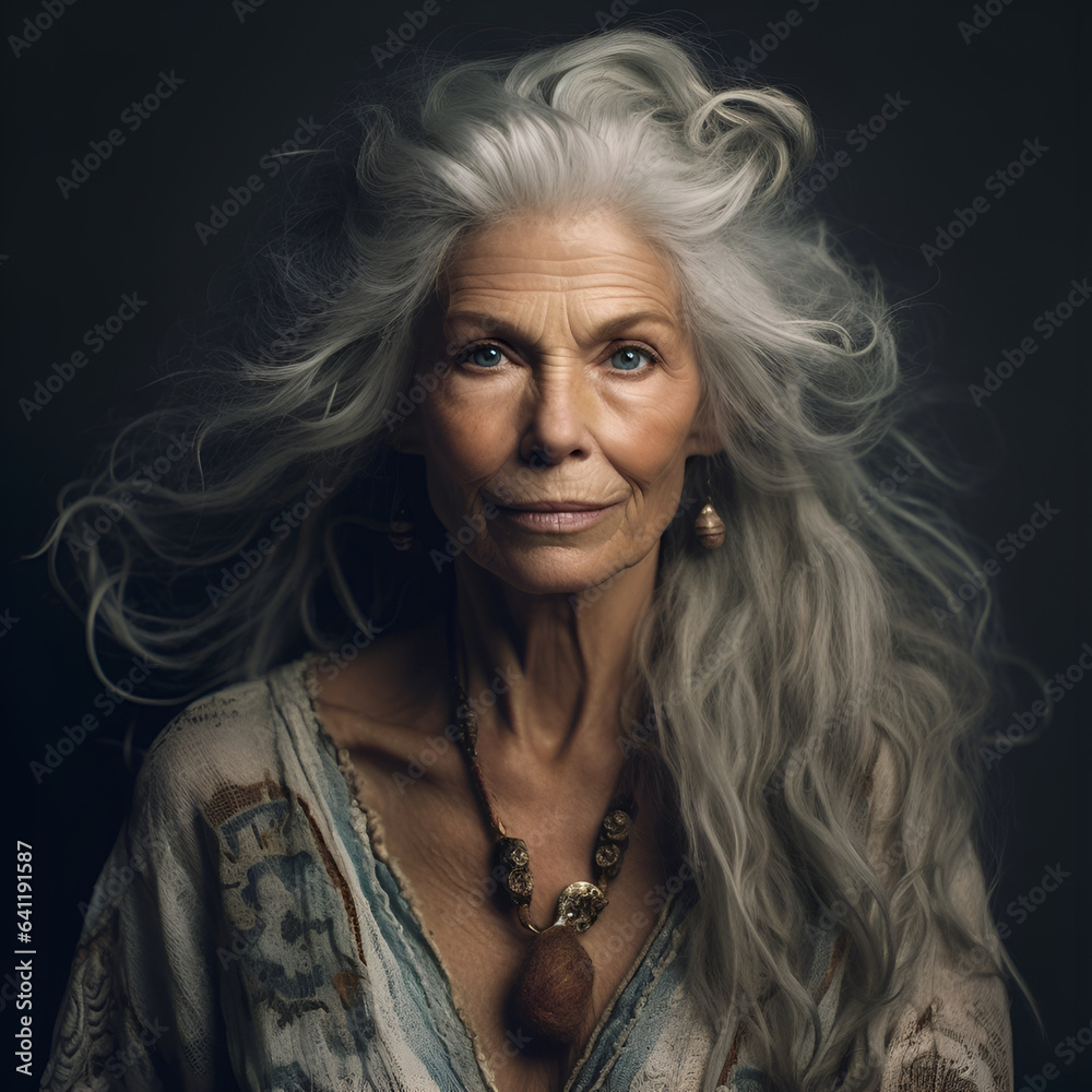 Ageism social problem, stop ageism and social isolation. Senior female ...