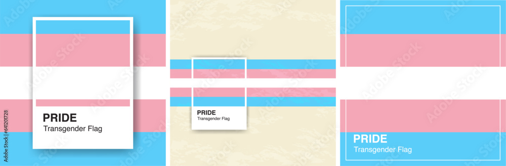 Transgender Pride Flags art concepts. Color Palette Concept. For LGBTQ ...