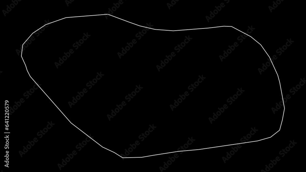 Niutao island council map of Tuvalu outline animation Stock ビデオ | Adobe ...