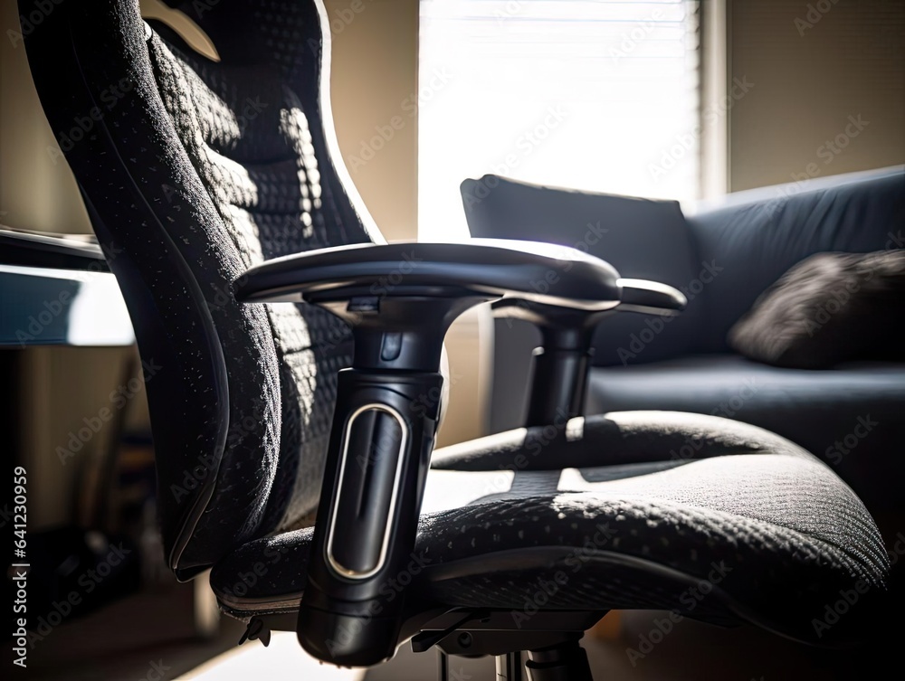 Foto de The photograph showcases a sleek, comfortable office chair with ...