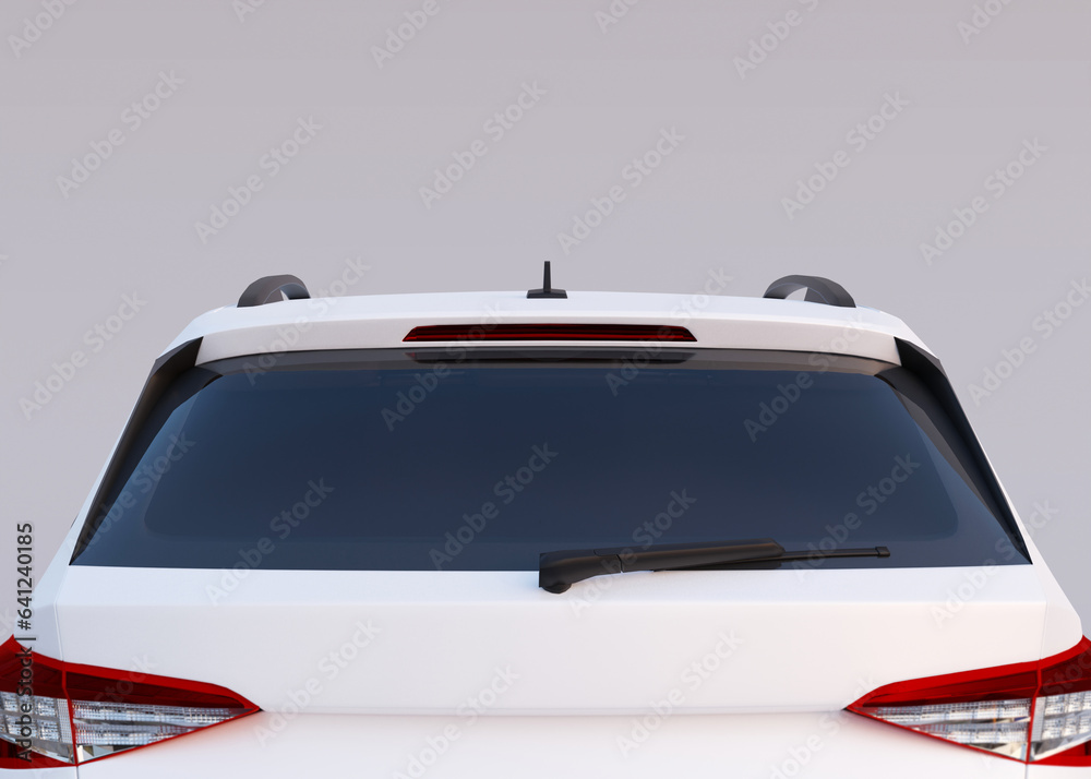 Car back view mock up. Template for your sticker, advertising, logo ...