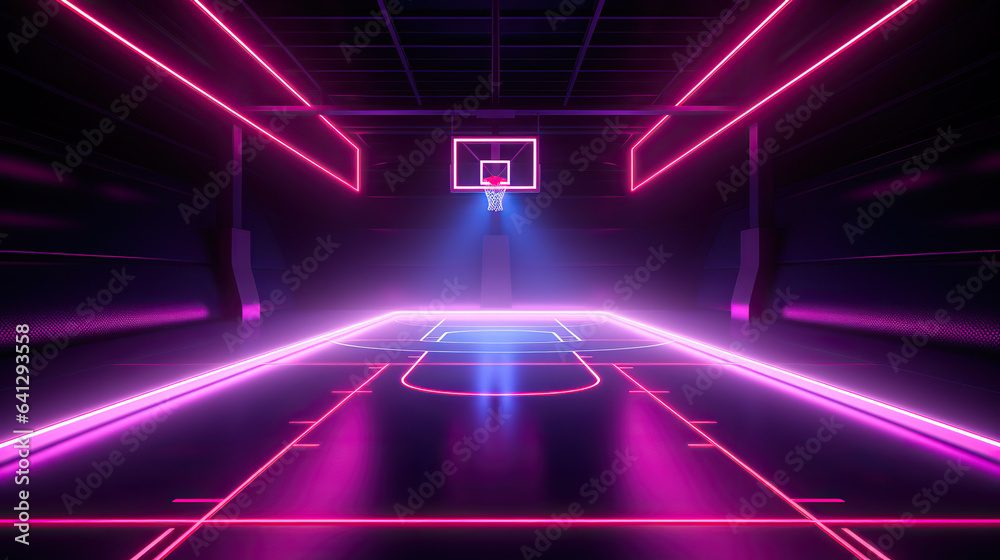game corridor wall indoor room background empty neon interior arena hall. Stock Illustration ...