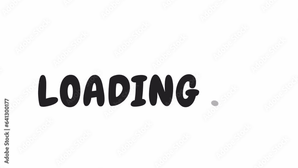 Playful eye-catching black and white loading text animation. Chewy ...