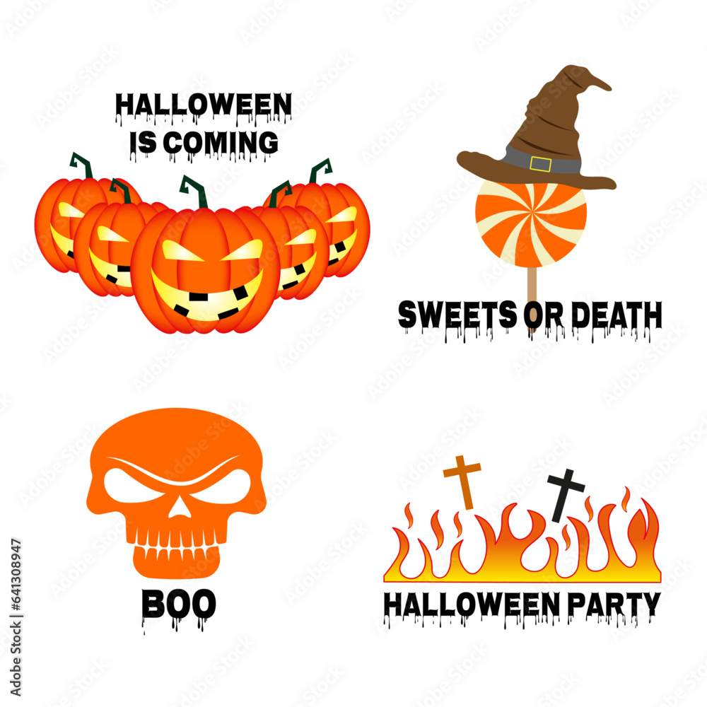 Vector of colored stickers on a white background on the theme of ...