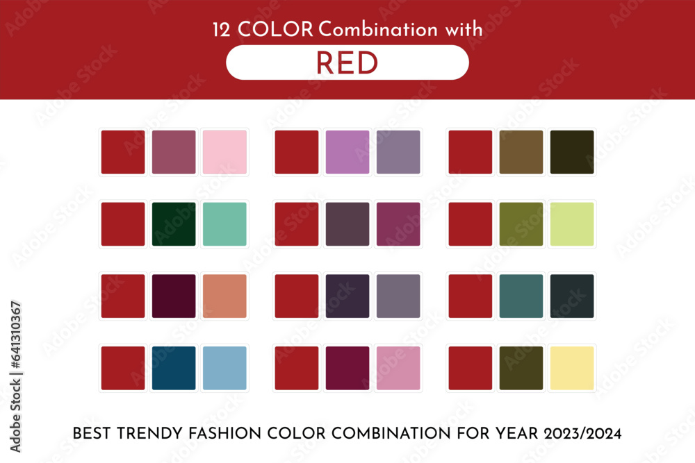Forecast of the future color trend. Fashion Trend Red Color guide ...