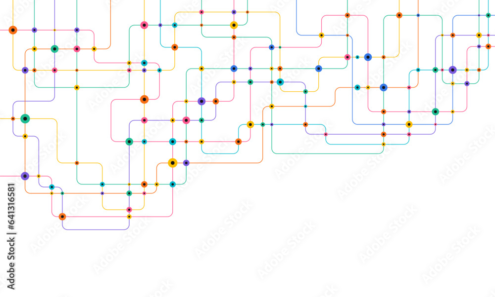 Circuit connect lines and dots. Network technology and Connection ...