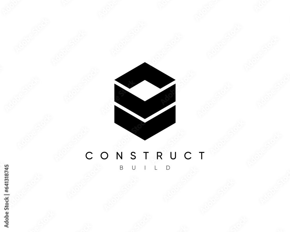 Construction logo design composition for business identity. Modern ... Construction logo design composition for business identity. Modern ...
