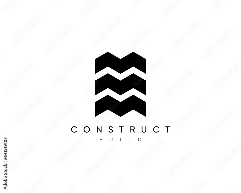 Construction logo design composition for business identity. Modern ... Construction logo design composition for business identity. Modern ...