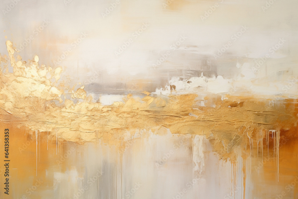 Abstract art landscape gold art. Stock Illustration | Adobe Stock