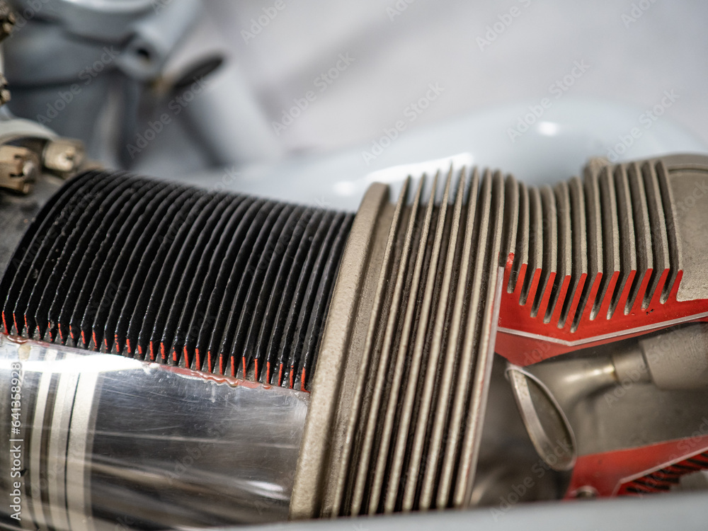 Mechanism of the aircraft engine Stock Photo | Adobe Stock