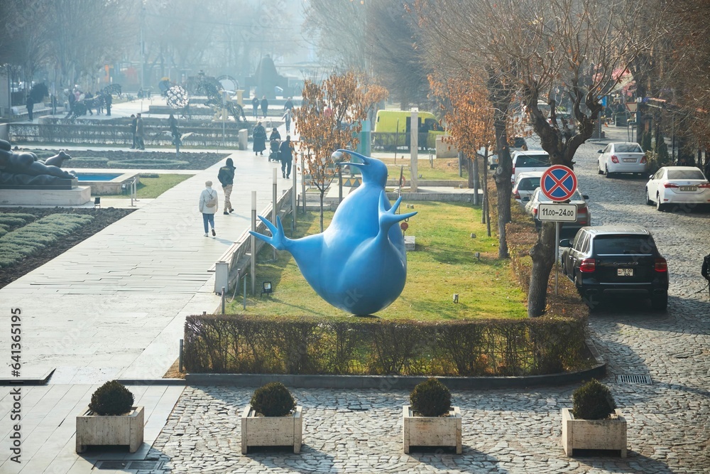 YEREVAN, ARMENIA - January 06, 2023: Open-air Museum of Modern Art in ...