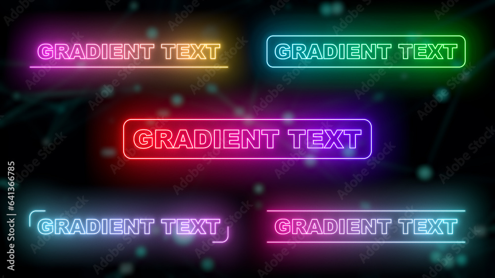 Colorful Neon Text Stock Template | Adobe Stock