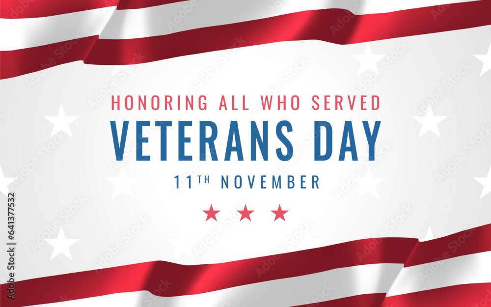 Veterans Day. November 11. Honoring All Who Served. Greeting Card ...